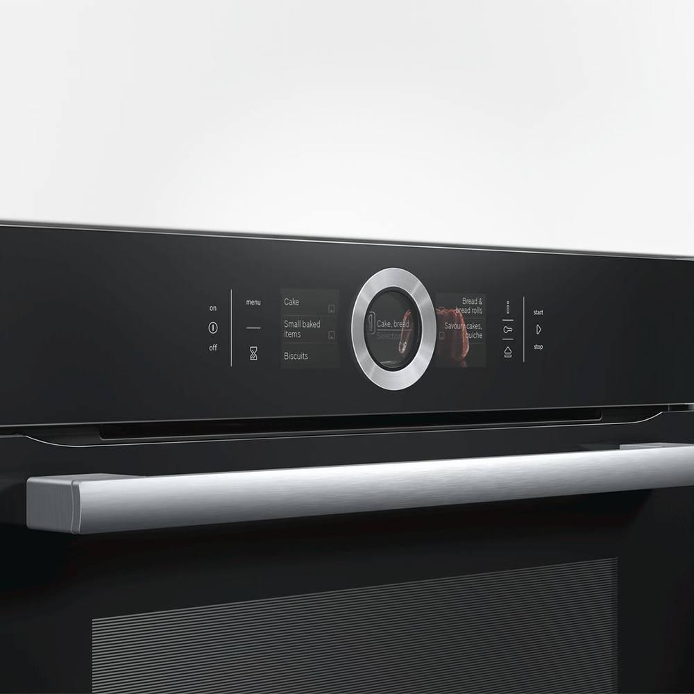 Духовой шкаф-пароварка 45 см Bosch Serie | 8 CSG656RB7 черный в Москве ...